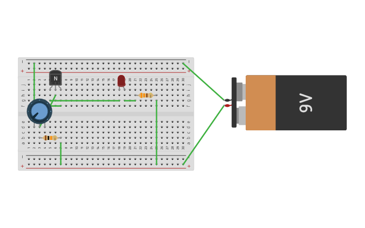 Circuit design Transistor - Tinkercad