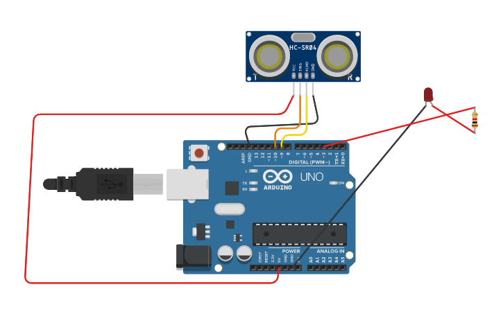 Circuit design Distance Project | Tinkercad