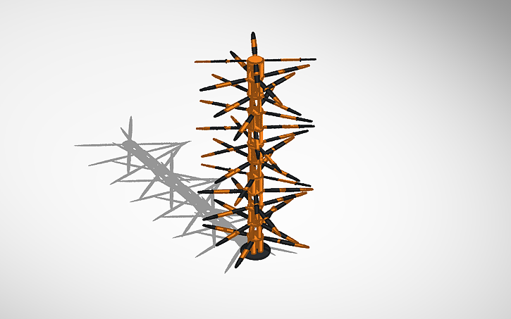 3D design Fan blade sim test - Tinkercad
