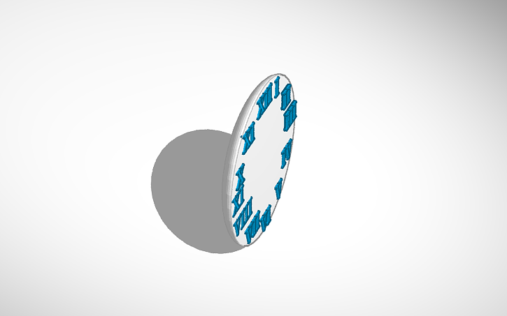 3D design Clock Face - Tinkercad