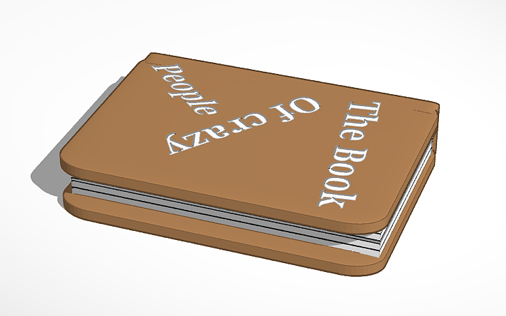 3D design Hidden Book Container - Tinkercad