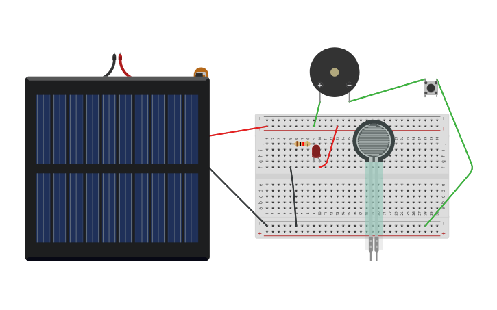 Circuit design solar - Tinkercad
