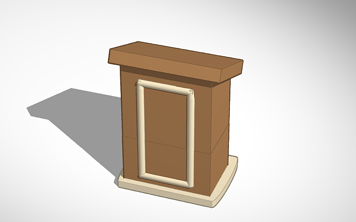 3D design Podium Drawing - Mia Lucero | Tinkercad