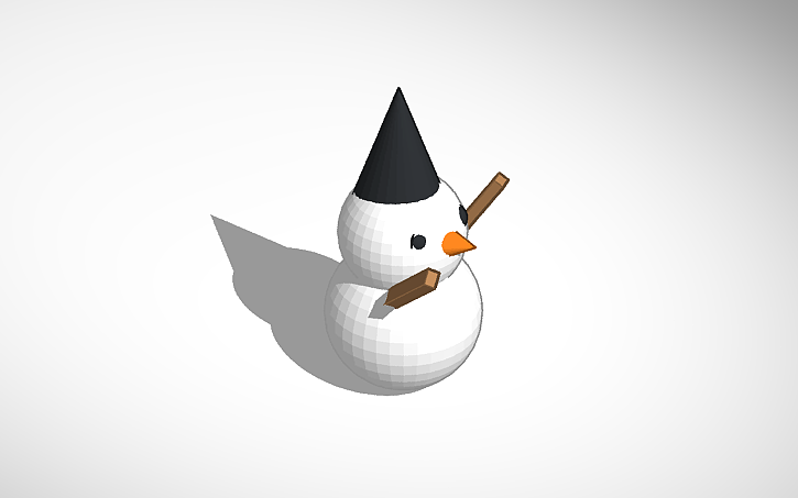 3D design SNOWMAN - Tinkercad