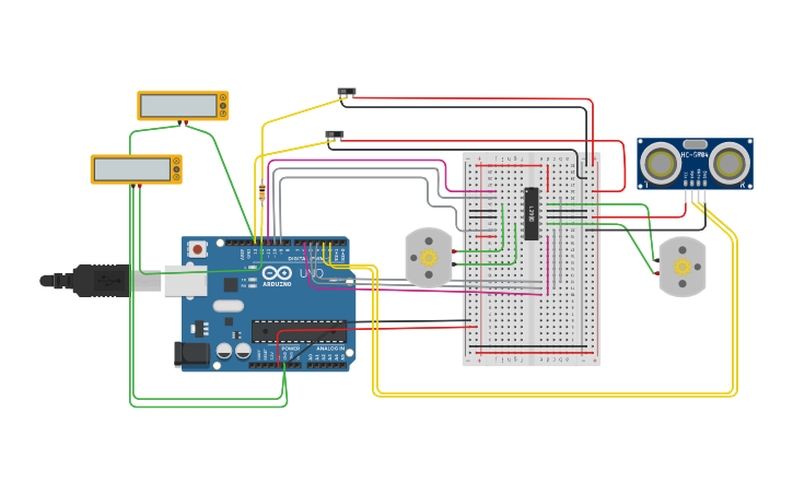Circuit design DC-Motor by using H-bridge Motor Driver [L293D] in ...