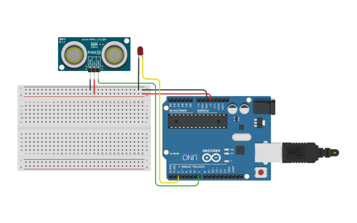 Circuit design ultrasonic-3 - Tinkercad