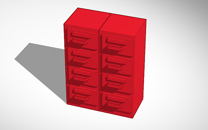 3D design filing cabinets | Tinkercad