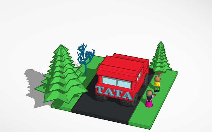 3D design monster truck car - Tinkercad