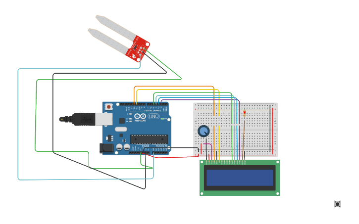 Circuit Design Useless Moisture Sensor Tinkercad