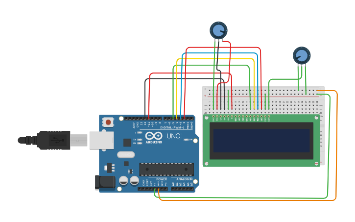 Circuit design DISPLAYING OF SCROLLING MESSAGE(p3) - Tinkercad