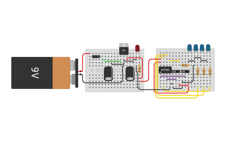 Circuit Design Attiny 2x4 Selector Tinkercad