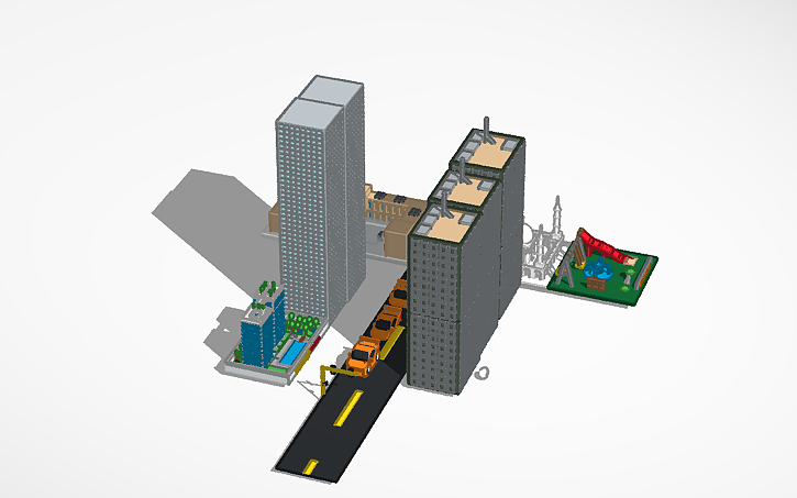 3D design BIG CITY - Tinkercad