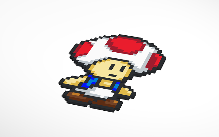 3D design Pixel Toad - Tinkercad