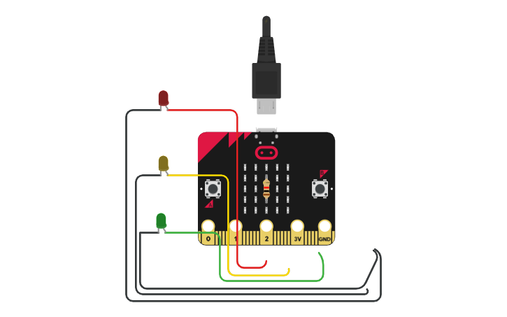 Circuit design SEMAFORO -MICROBIT - Tinkercad