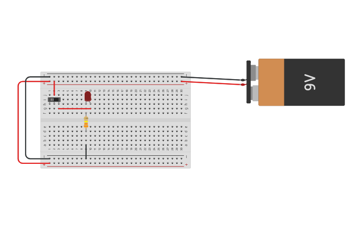 Circuit design module 1- slideswitch LED circuit | Tinkercad
