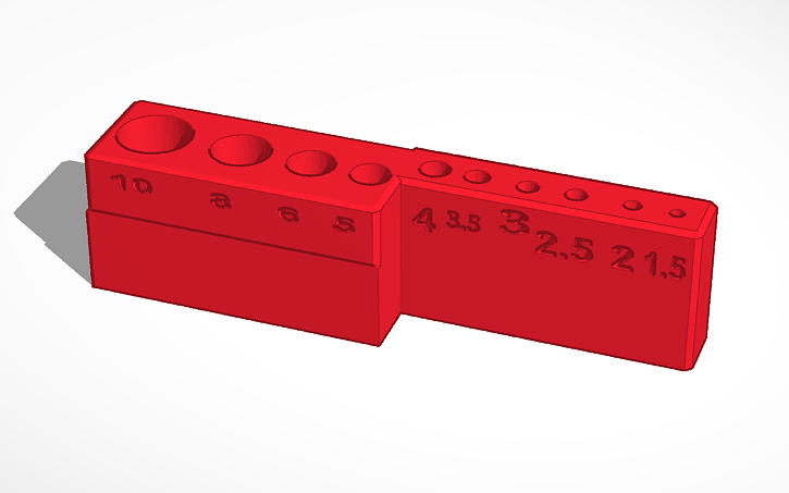 3D design Allen Key holder - Tinkercad