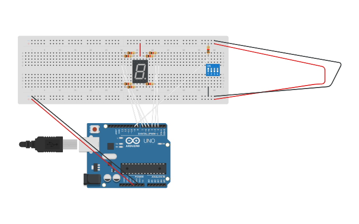 Circuit design counter - Tinkercad