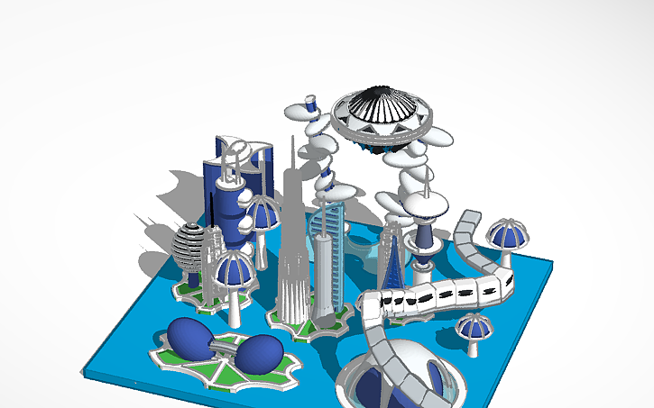 3D design future city - Tinkercad