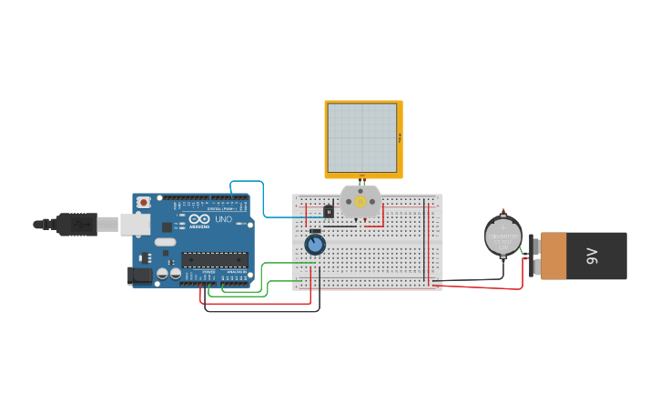 Circuit design PWM - Arduino - Potenciômetro - Tinkercad