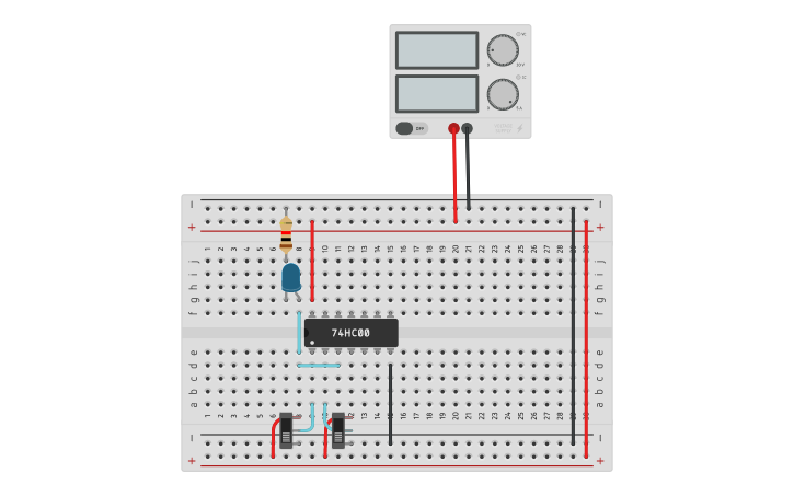Circuit design CIRCUITO NAND - Tinkercad