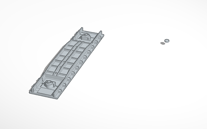 3D design n scale 50FT flat car - Tinkercad