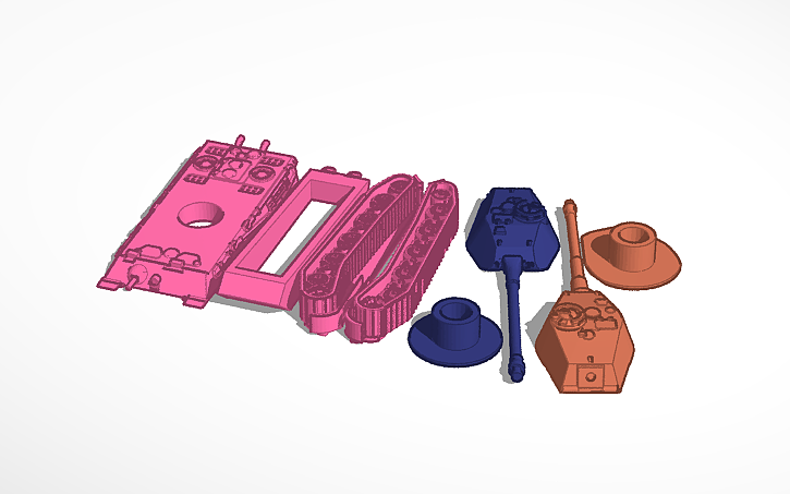3D design Tiger II v2 1-100 - Tinkercad