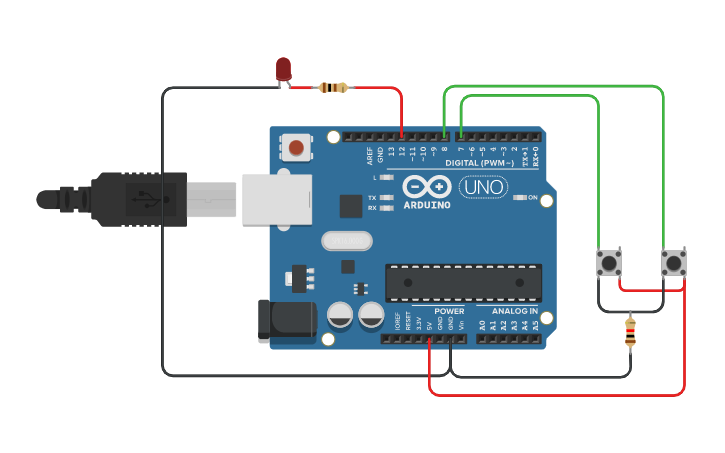 Circuit design Arduino: Light Switch Circuit | Tinkercad
