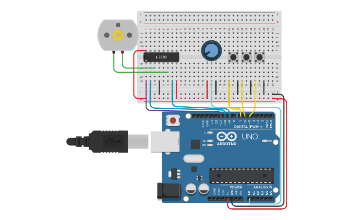 Circuit design Lesson 15 Motor reversing - Tinkercad