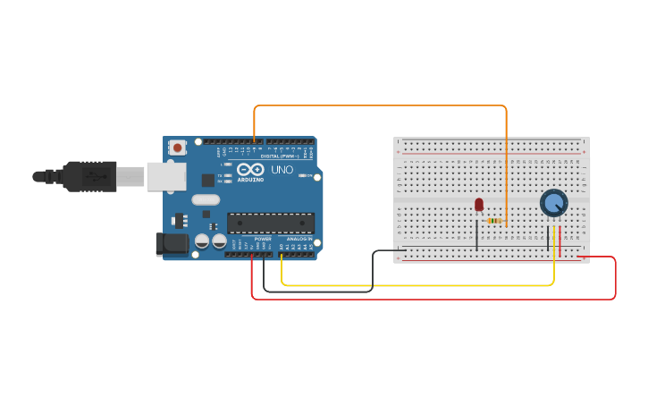 Circuit design Arduino Potenciometro - Tinkercad