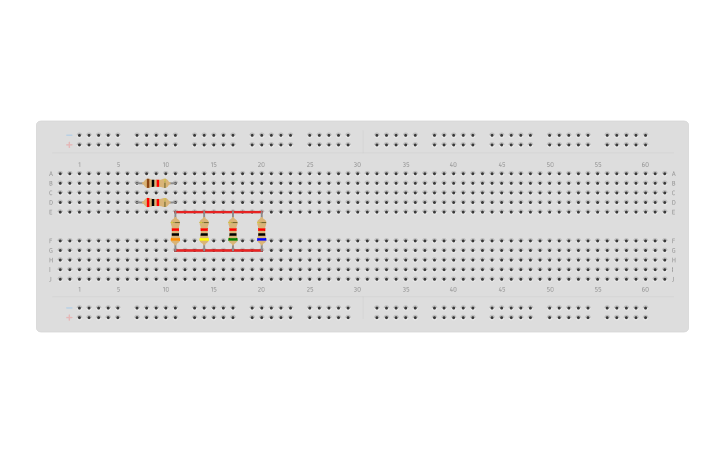 Circuit Design Breadboard Series Parallel Connection Tinkercad