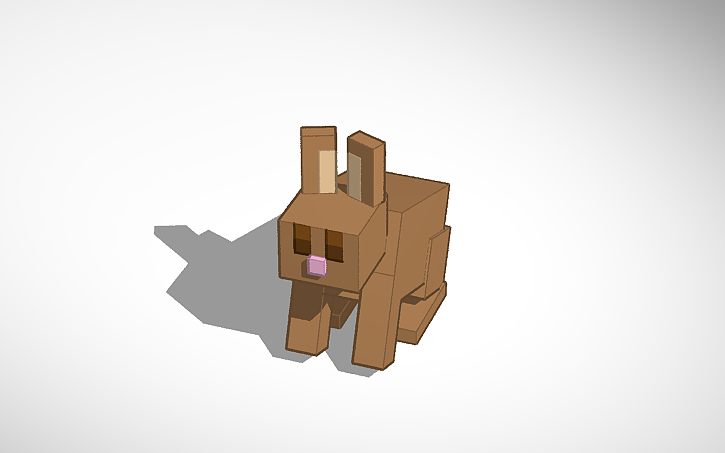 3D design Minecraft Rabbit - Tinkercad