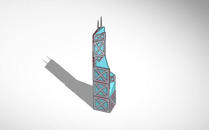 3D design Two-Pronged Building | Tinkercad