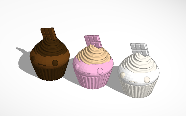 3D design Ice cream muffin - Tinkercad