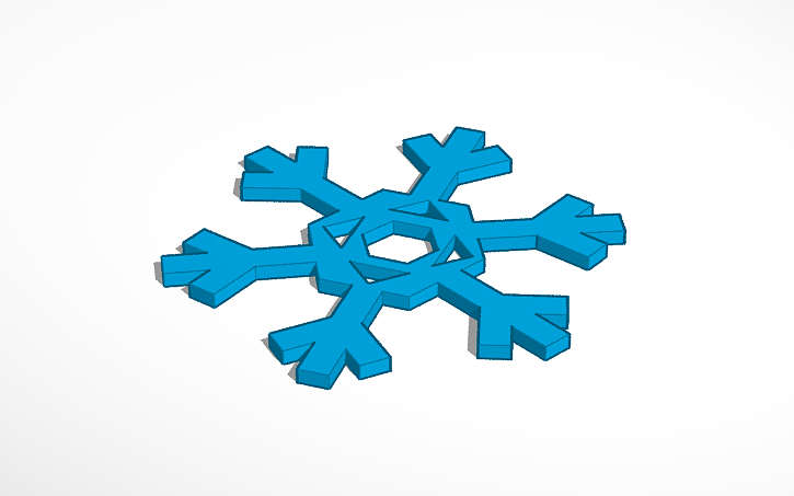 3D design snowflake - Tinkercad