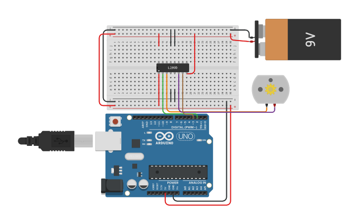 Circuit design Vinícius Lorenzetti - EAD - SEII - Motor/Bateria | Tinkercad Circuit design Vinícius Lorenzetti - EAD - SEII - Motor/Bateria | Tinkercad