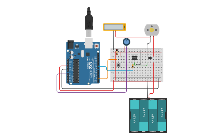 Circuit Design Arduino Dc Motor Regolato Tinkercad