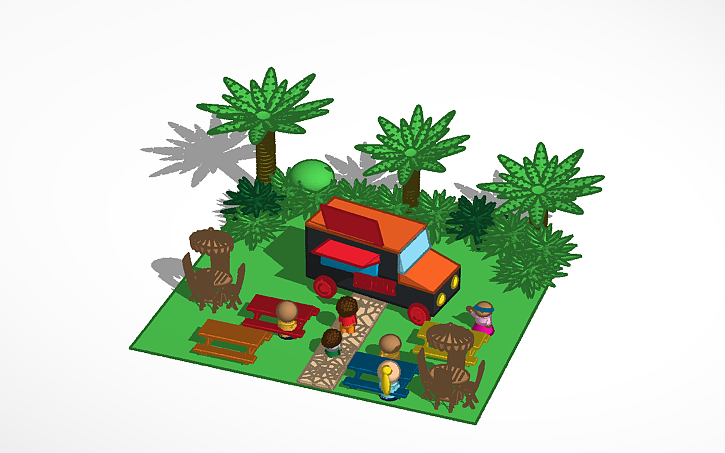 3D design food truck - Tinkercad