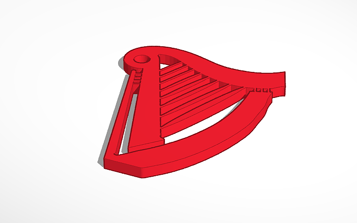3D design Guinness Harp Modified - Tinkercad