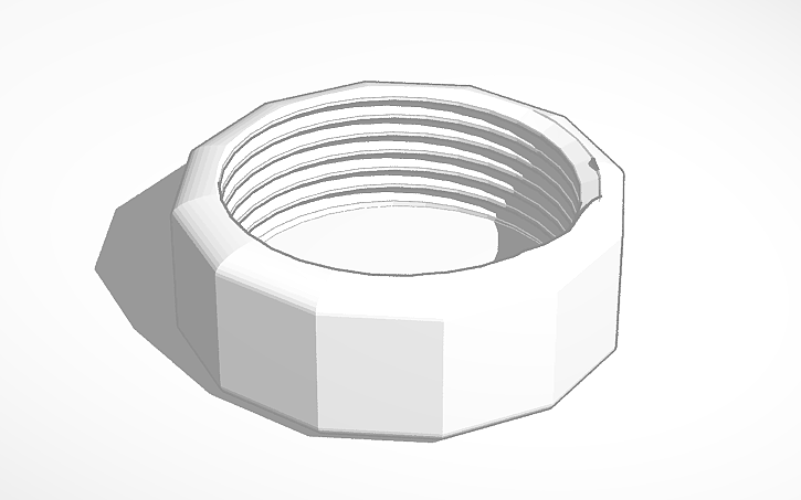 3D design screw cap waterpipe - Tinkercad