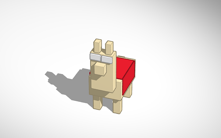 3D design Minecraft Llama | Tinkercad