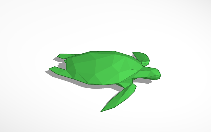 3D design Low Poly Sea Turtle - Tinkercad