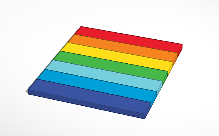3D design Colorful mat - Tinkercad