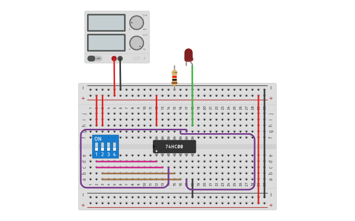 Circuit design OR Gate using NAND Gate | Tinkercad