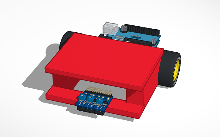 3D design Robot seguidor de línea - Tinkercad