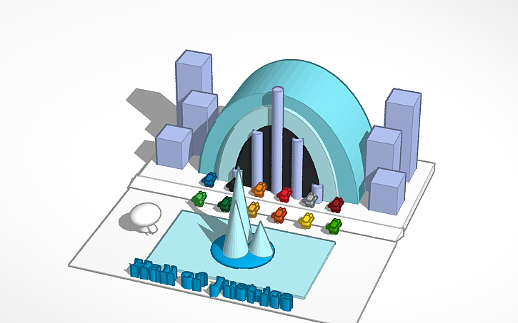3D design Hall of Just-ice - Tinkercad