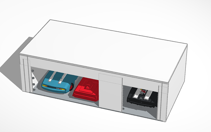 3D design Garage and muscle cars - Tinkercad