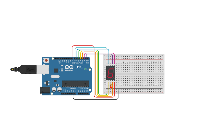 Circuit Design 7 Segment Display Programmable Common Cathode 3s 18 Tinkercad 7872