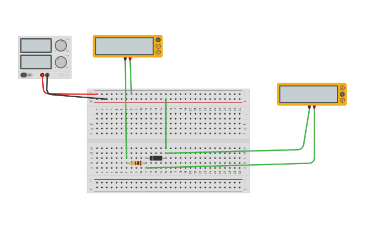 Circuit design Study of Zener Diode - Tinkercad