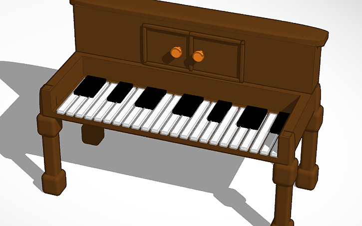 3D design Piano %100 Tinkercad | Tinkercad