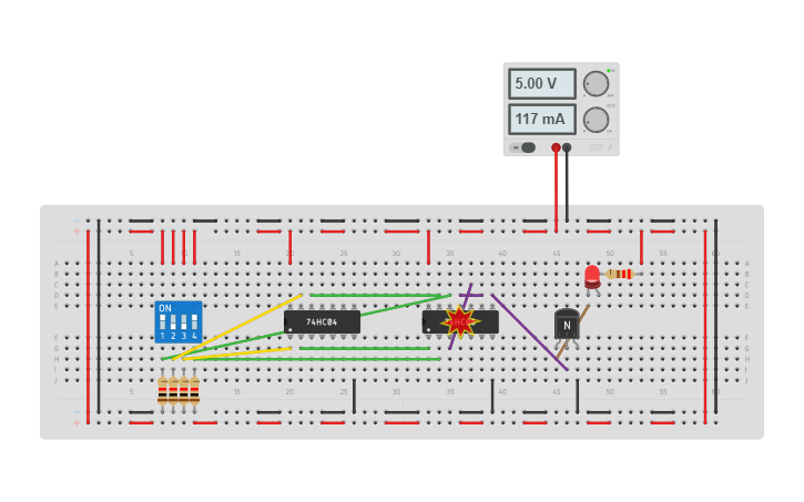 Circuit design Access Code Checker - Tinkercad